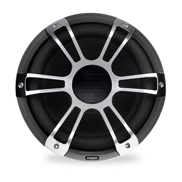 Fusion Signature - 12″1400 W z LED Chromowany sportowy subwoofer morski ...